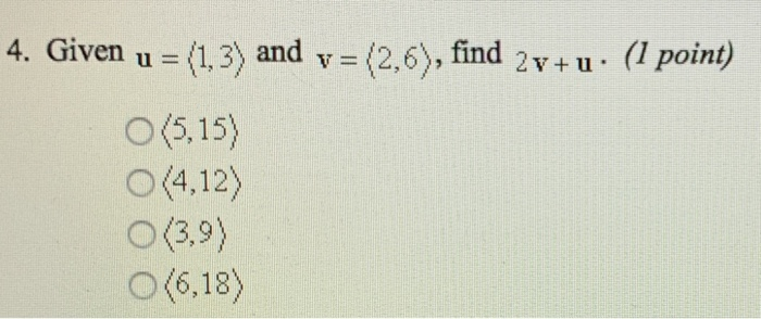 Solved 1. Find 1, if 1. Find iu -(1.-3) . (1 point) o- | Chegg.com