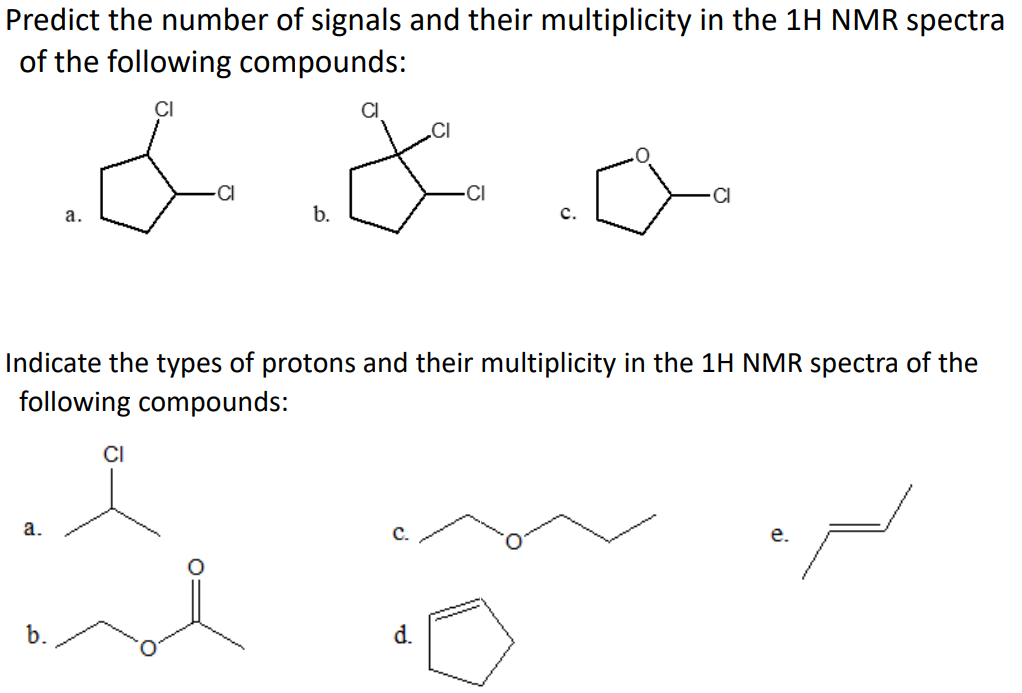 Solved Predict the number of signals and their multiplicity | Chegg.com