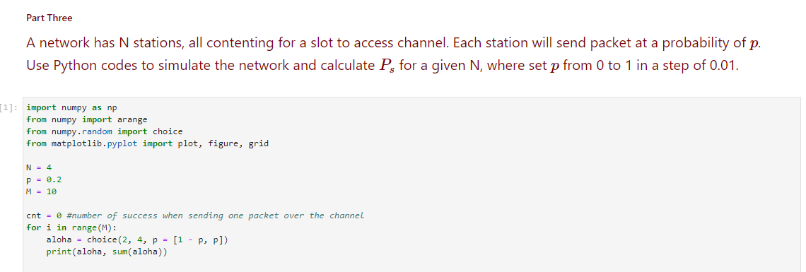 Part Three A network has N stations, all contenting | Chegg.com