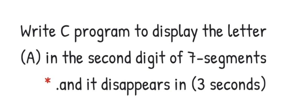 Solved Write C program to display the letter (A) in the | Chegg.com