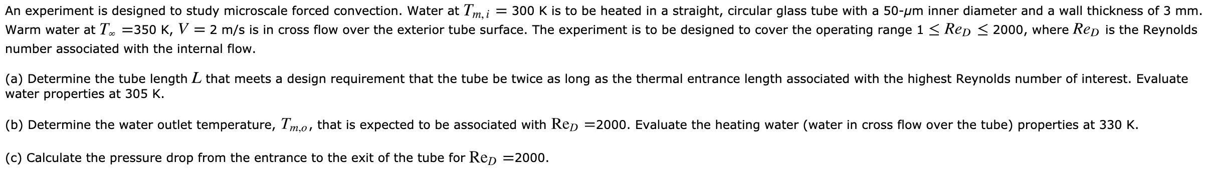 Solved i An experiment is designed to study microscale | Chegg.com