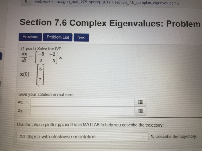 Solved MATHEMATICAL ASS0CIATION OF AMERICA webwork tracogna | Chegg.com