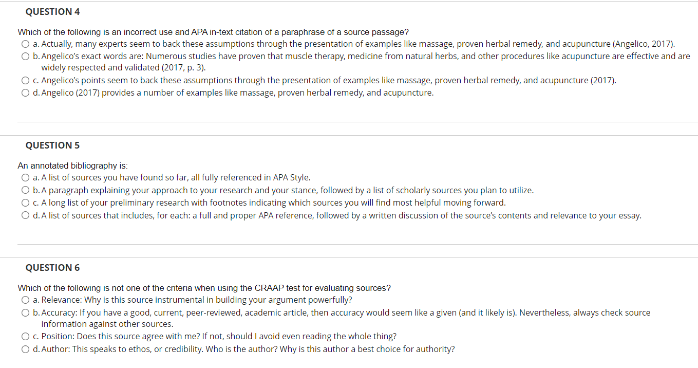 Solved QUESTION 1 When integrating a quotation into your | Chegg.com