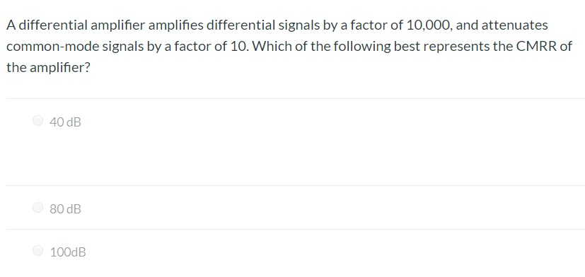 Solved A differential amplifier amplifies differential | Chegg.com