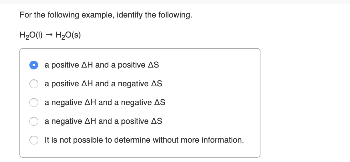 Solved For the following example, identify the following. | Chegg.com