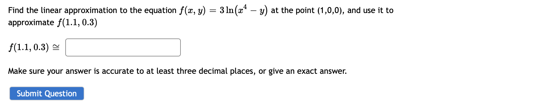 Solved Find the linear approximation to the equation | Chegg.com