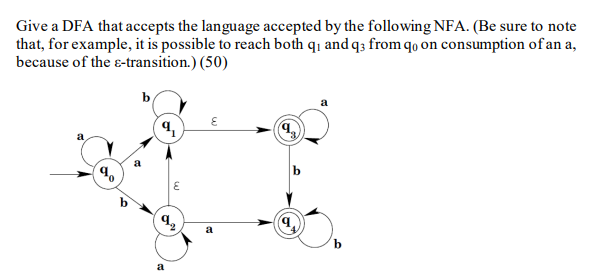 Solved Give a DFA that accepts the language accepted by the | Chegg.com
