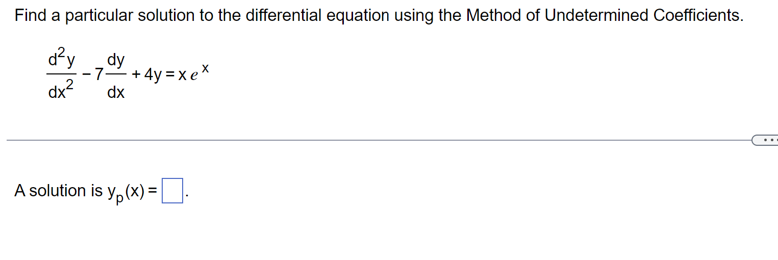Solved Find a particular solution to the differential | Chegg.com