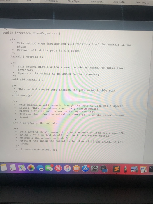 Solved java, do not chnage dog, cat and animal class. create | Chegg.com