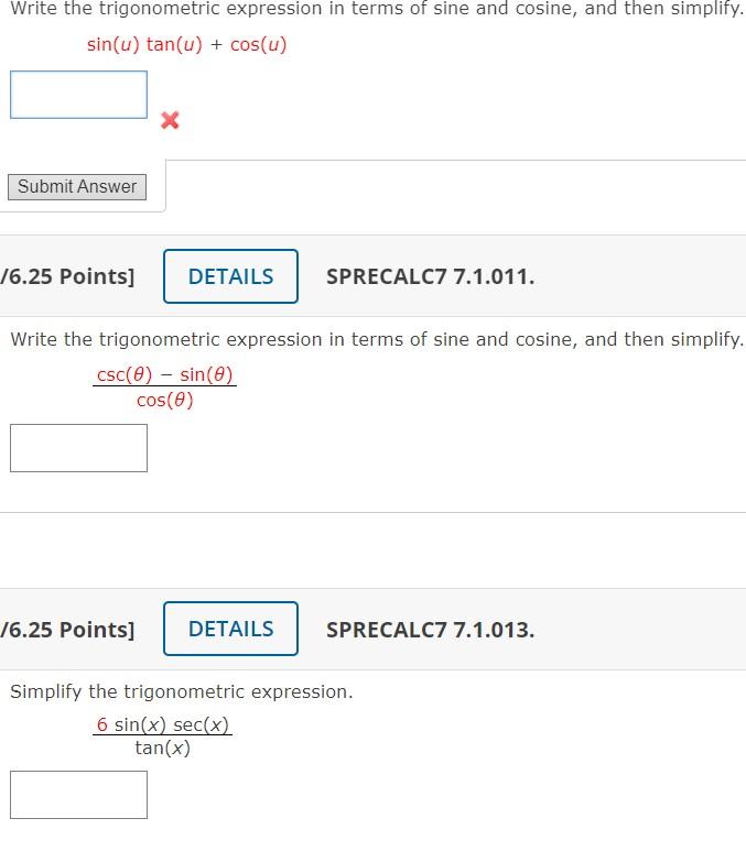 Solved Write the trigonometric expression in terms of sine | Chegg.com