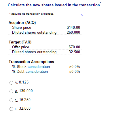 Solved Calculate the new shares issued in the transaction | Chegg.com