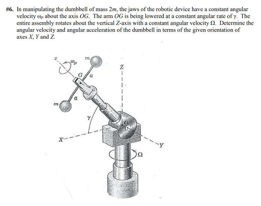 Solved #6. In manipulating the dumbbell of mass 2m, theJaws | Chegg.com