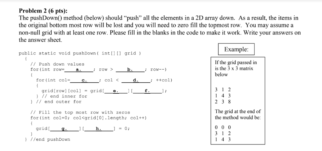 Solved Problem 1 (3 points): Fill in the blanks to implement | Chegg.com