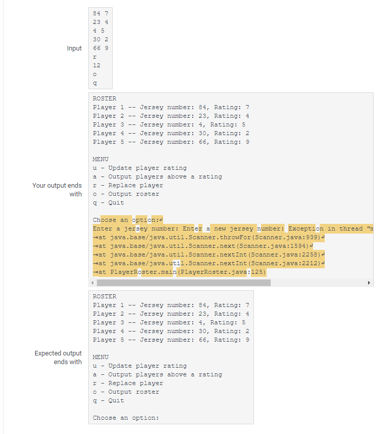Solved 5.13 Ch 5 Program: Soccer team roster (Java) Getting | Chegg.com