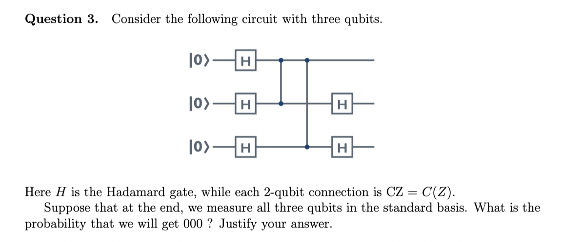 Solved Question 3. Consider the following circuit with three | Chegg.com