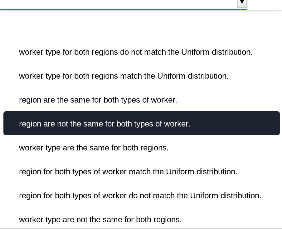 worker type for both regions do not match the Uniform | Chegg.com