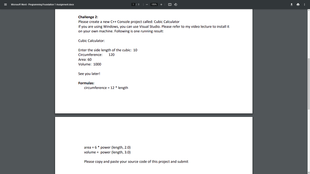 Solved Microsoft Word - Programming Foundation 1 | Chegg.com