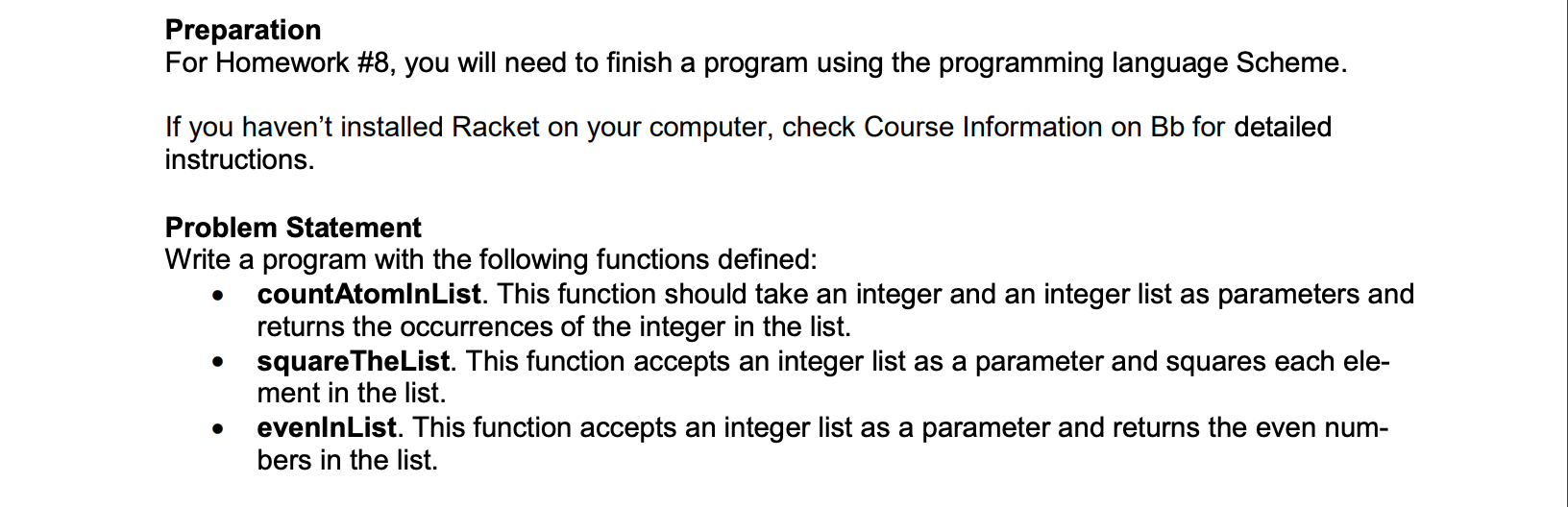 Solved Preparation For Homework #8, you will need to finish | Chegg.com
