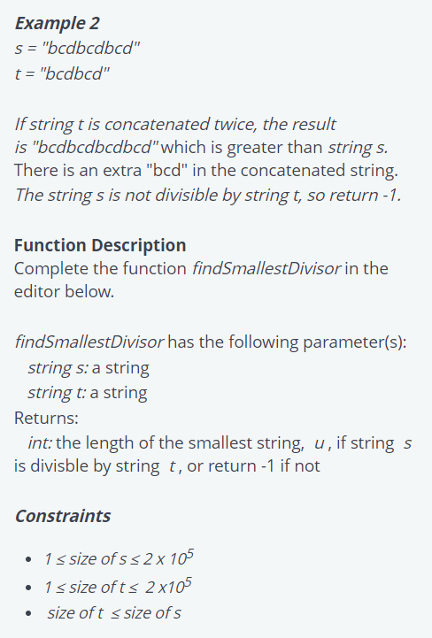 Solved 5. Divisibility Of Strings Given two strings, sand t, | Chegg.com Solved 5. Divisibility Of Strings Given two strings, sand t, | Chegg.com