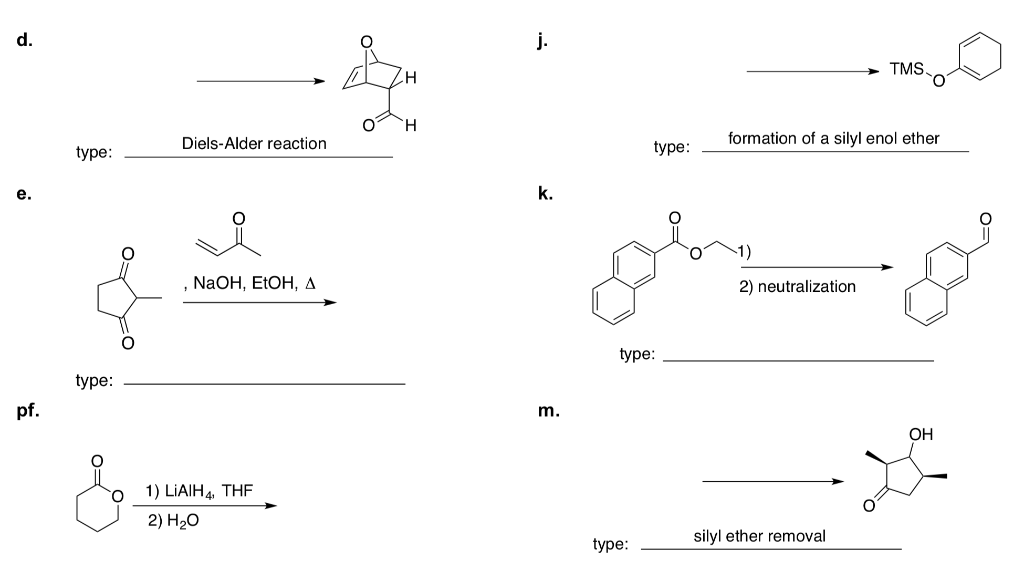 Solved d. TMS formation of a silyl enol ether Diels-Alder | Chegg.com