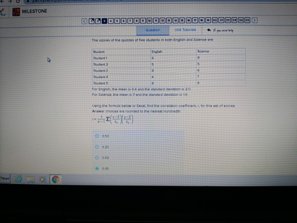 Solved MILESTONE 21 22 23 24 25 N234 567a Unit Tutorials | Chegg.com