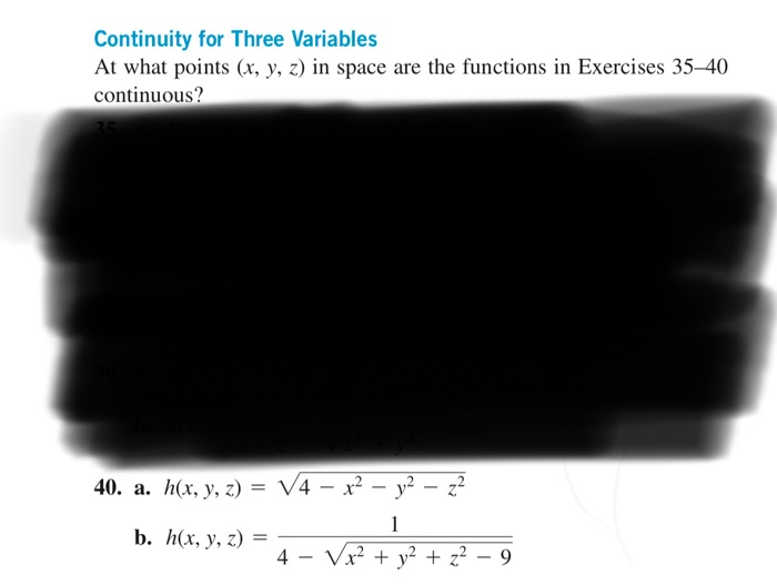 Solved Continuity for Three Variables At what points (x, y, | Chegg.com