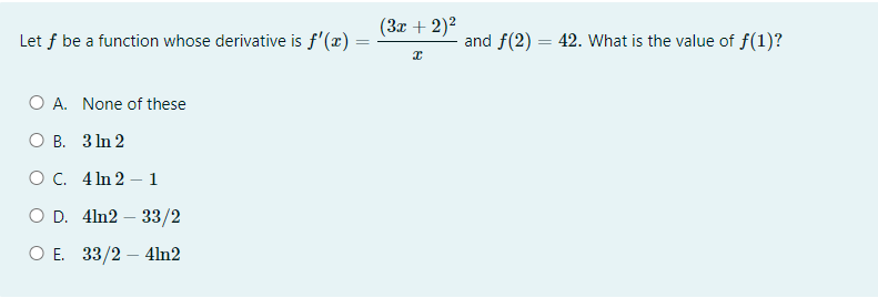 Solved Let f be a function whose derivative is | Chegg.com