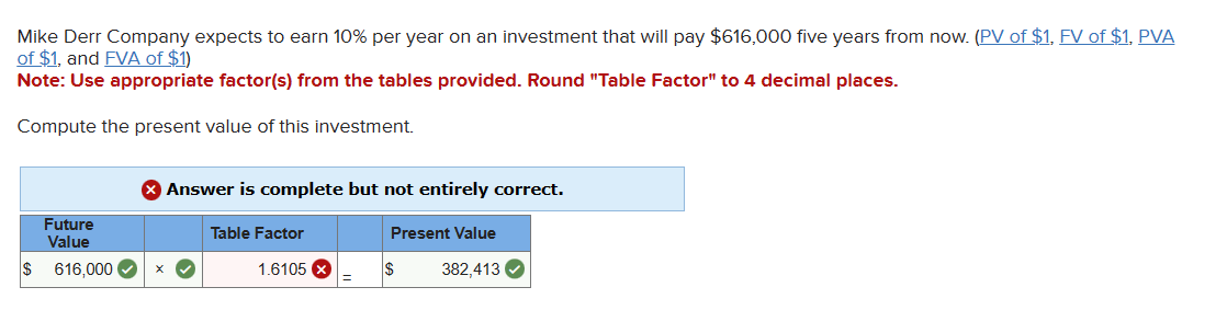 Solved Mike Derr Company expects to earn 10% per year on an | Chegg.com