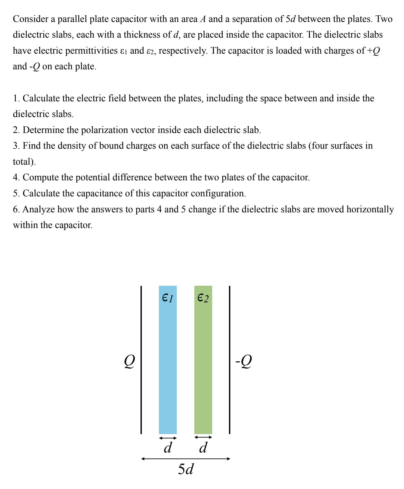 Solved Consider a parallel plate capacitor with an area A | Chegg.com