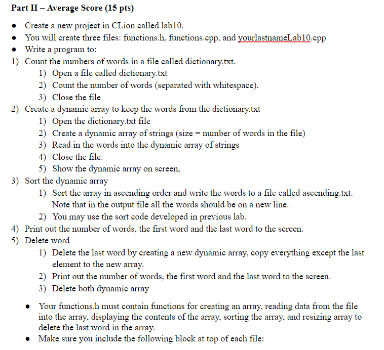 Solved pls split this code to three files (main.cpp, | Chegg.com