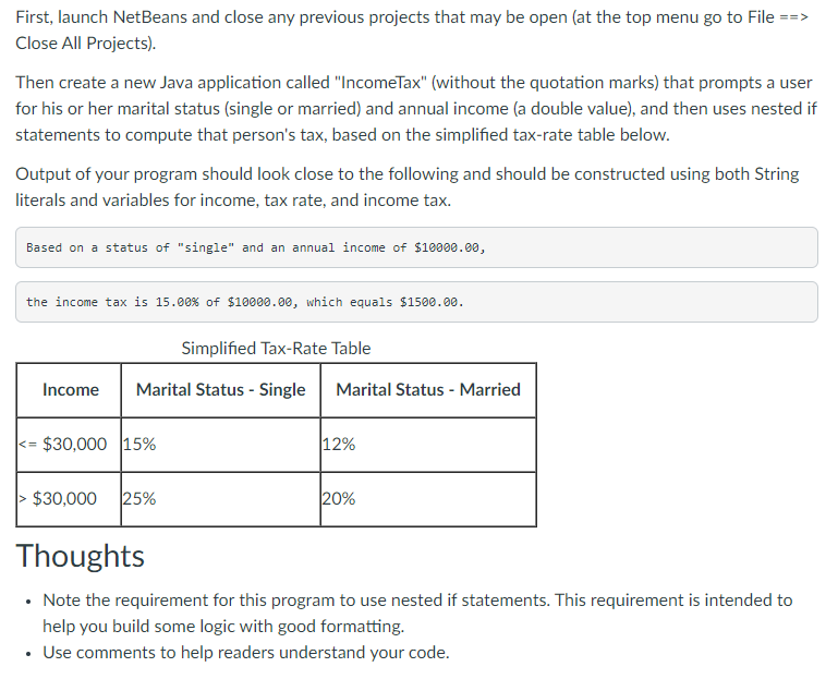 Solved ==> First, launch NetBeans and close any previous | Chegg.com
