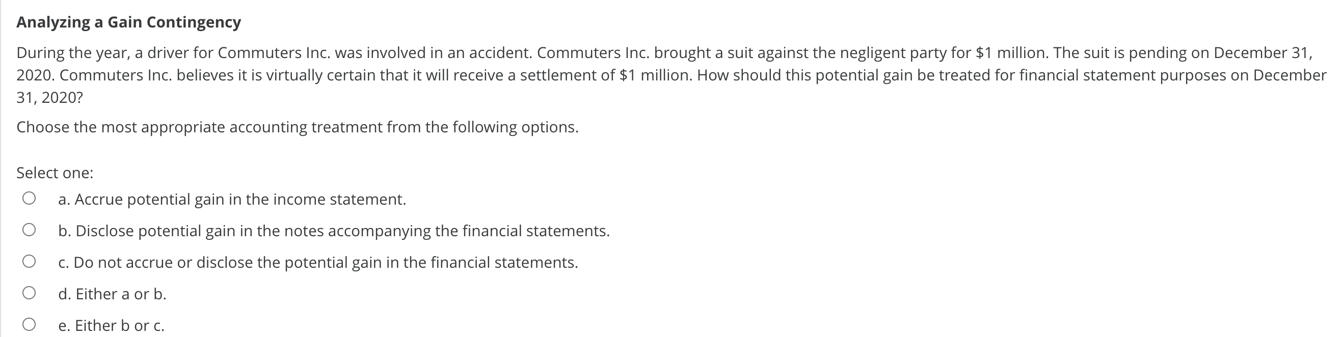 Solved Analyzing a Gain Contingency During the year, a | Chegg.com
