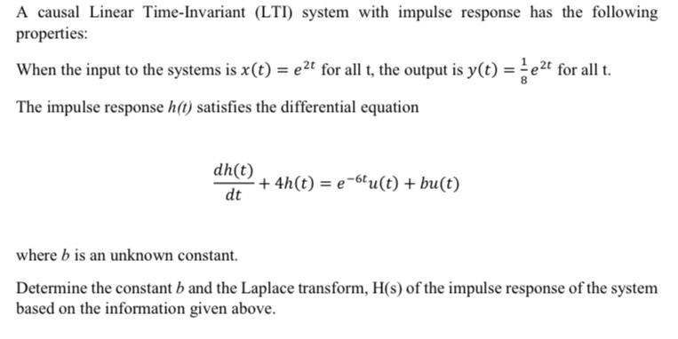 Solved A causal Linear Time-Invariant (LTI) system with | Chegg.com