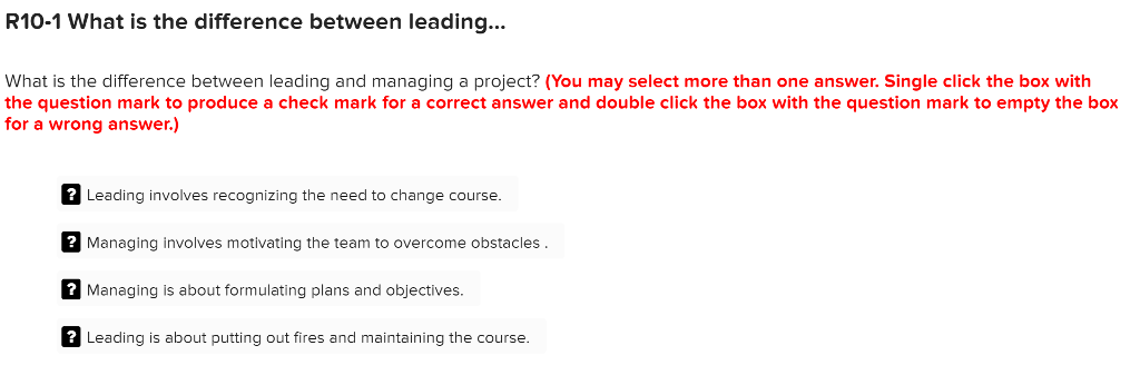 Solved R10-1 What is the difference between leading... What | Chegg.com