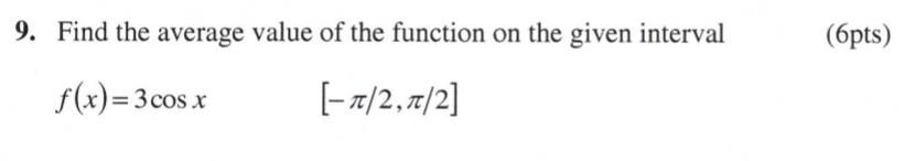Solved Find the average value of the function on the given | Chegg.com