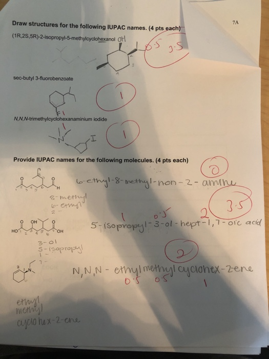 Solved Draw structures for the following IUPAC names. (4 pts | Chegg.com