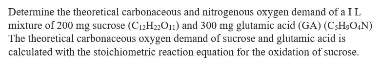 Solved Determine the theoretical carbonaceous and | Chegg.com