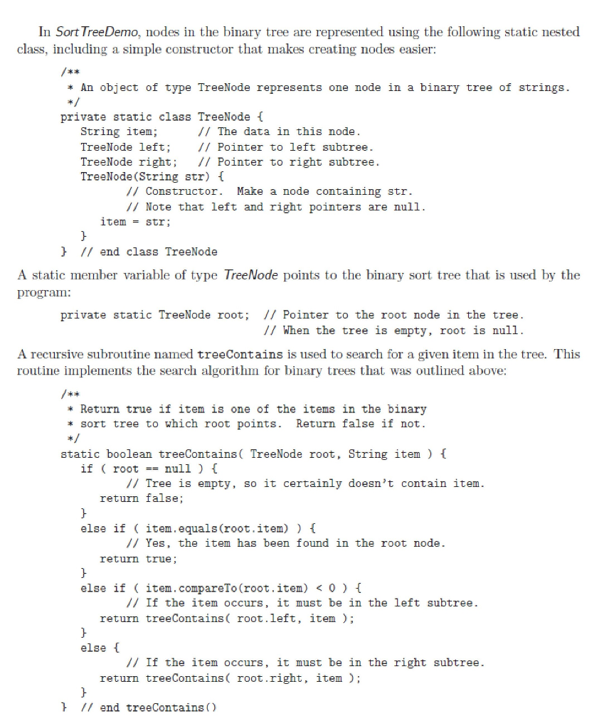 JAVA In Subsection 9.4.2, the textbook says that "if | Chegg.com