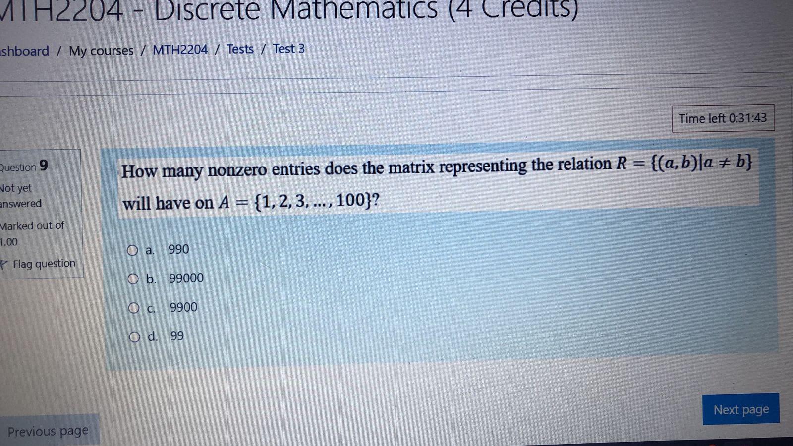 Solved How many nonzero entries does the matrix representing | Chegg.com