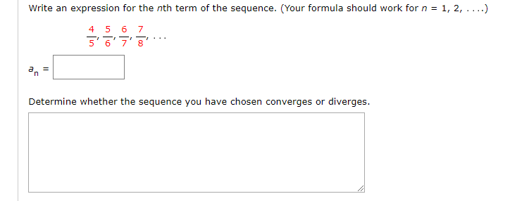 Solved Write an expression for the nth term of the sequence. | Chegg.com