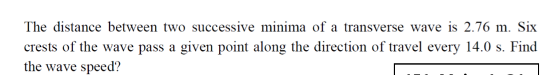Solved The distance between two successive minima of a | Chegg.com