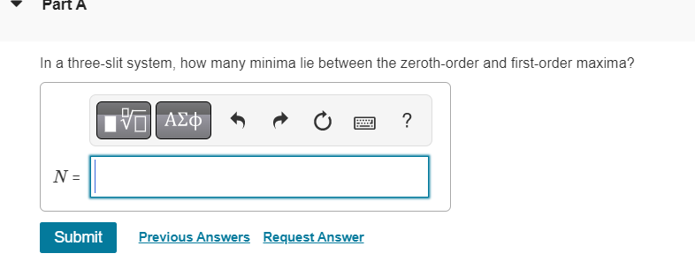 Solved In a three-slit system, how many minima lie between | Chegg.com