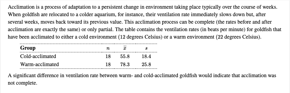 Solved Acclimation is a process of adaptation to a | Chegg.com