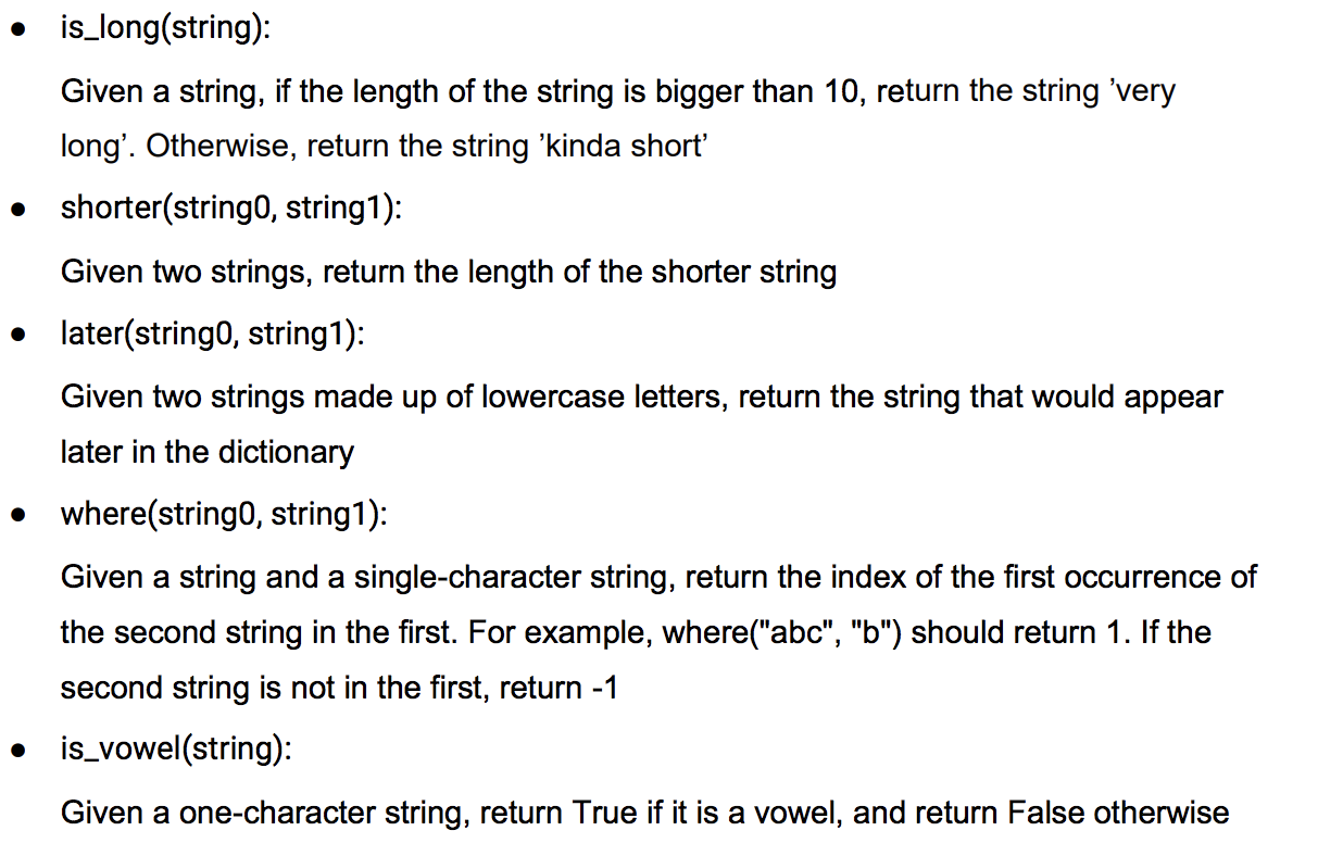 is_long(string): Given a string, if the length of | Chegg.com