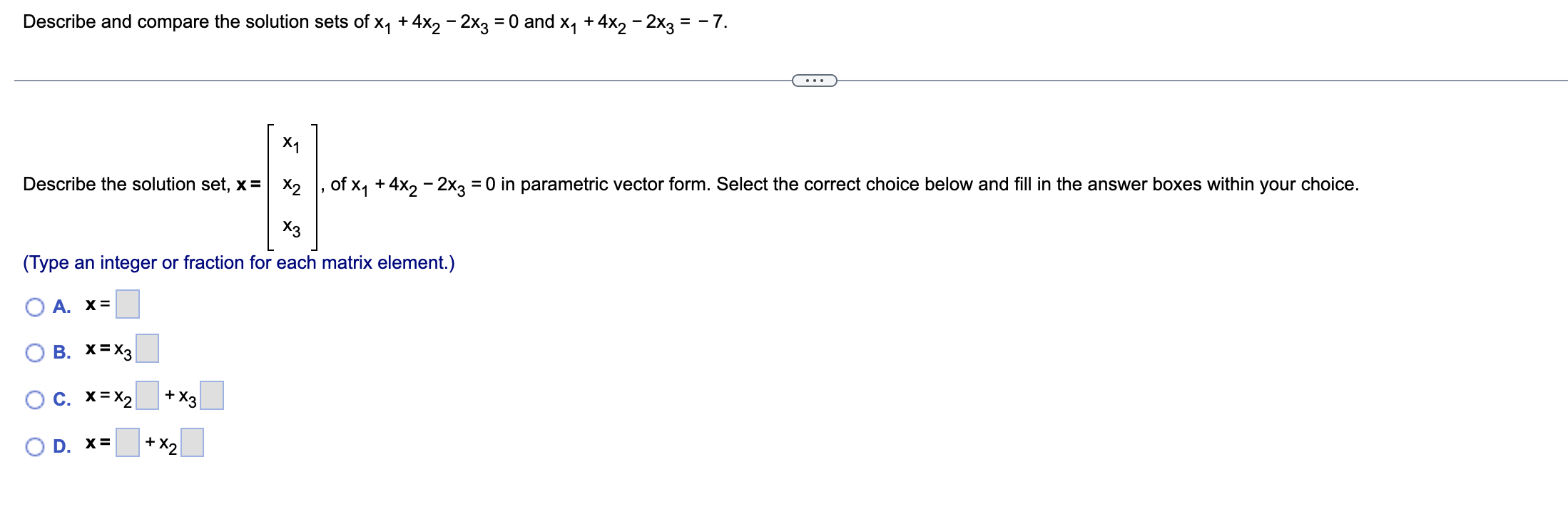 Solved Describe and compare the solution sets of | Chegg.com
