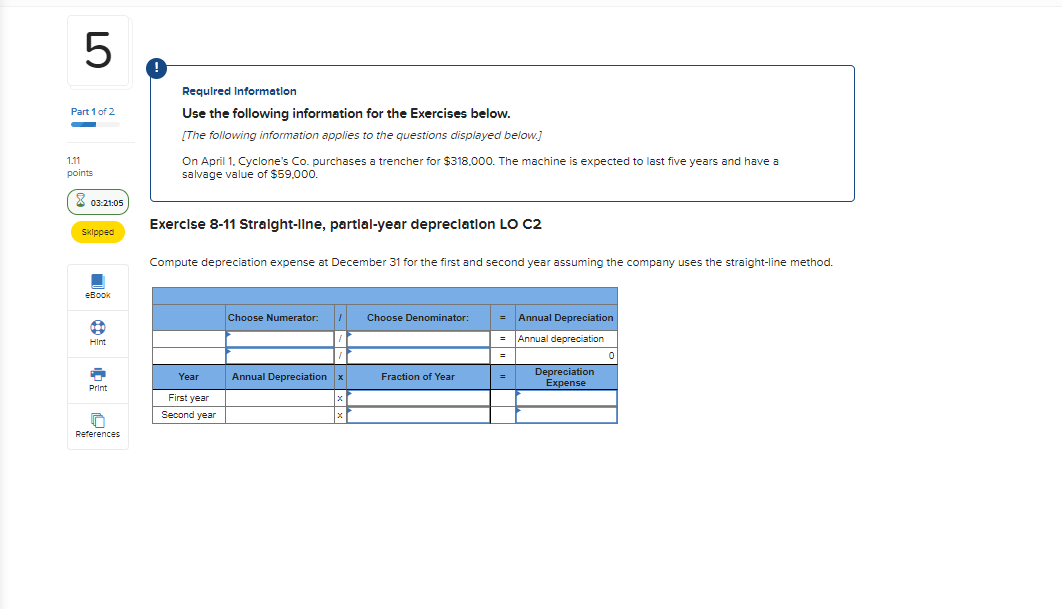 Solved 4 Part 2 of 2 Required Information Use the following | Chegg.com