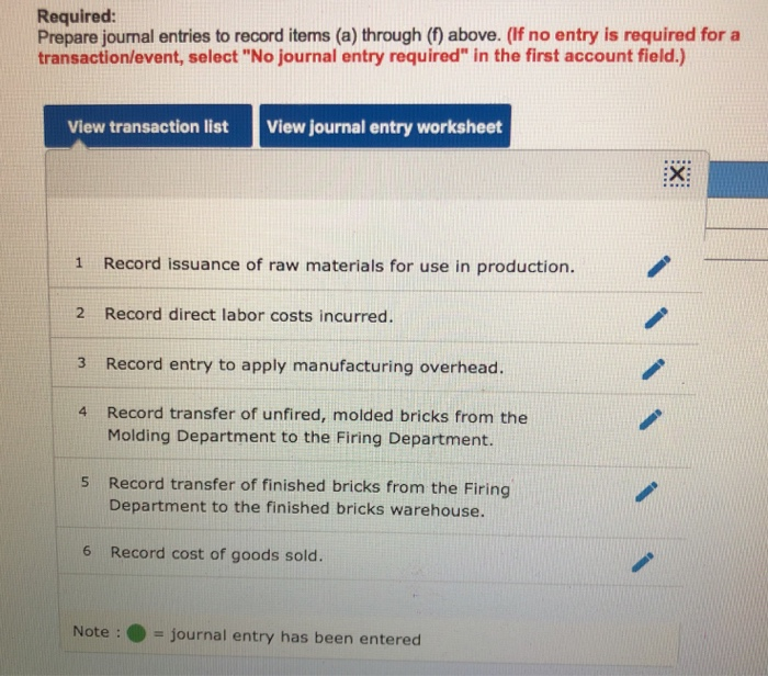 Solved Exercise 4-1 Process Costing Journal Entries [LO4-] | Chegg.com