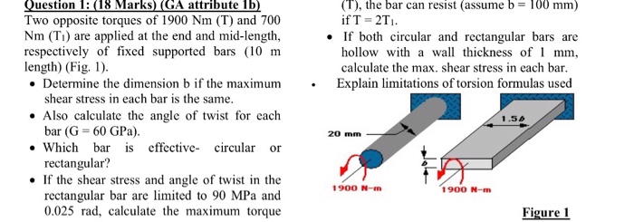 Solved uestion 1: (18 Marks (GA attribute 1b Two opposite | Chegg.com Solved uestion 1: (18 Marks (GA attribute 1b Two opposite | Chegg.com