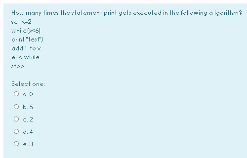 Solved How many times the statement print gets executed in | Chegg.com