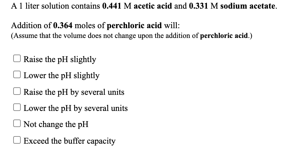 Solved A 1 liter solution contains 0.501 M acetic acid and | Chegg.com